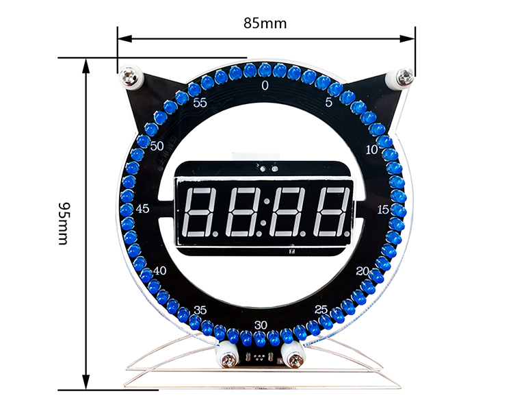 DIY LED Clock Kit with Temperature Alarm | 0.56" 4-Bit Tube | Electronic Soldering Circuit Learning